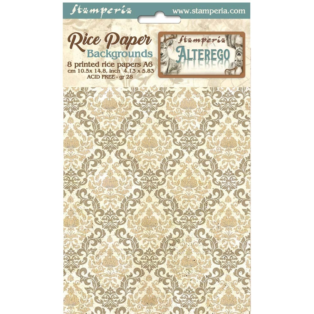 Rice Paper A6 Alterego 8-pack - Stamperia - Snabb leverans! – Tidformera