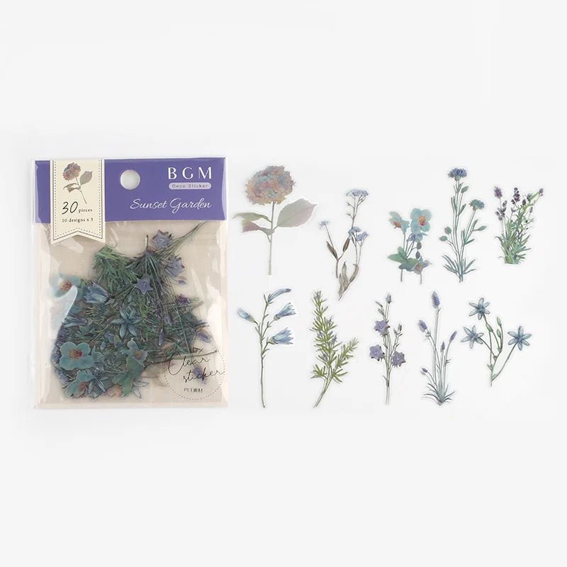 Flake stickers Clear Dusk Garden Purple BGM Snabb leverans! – Tidformera