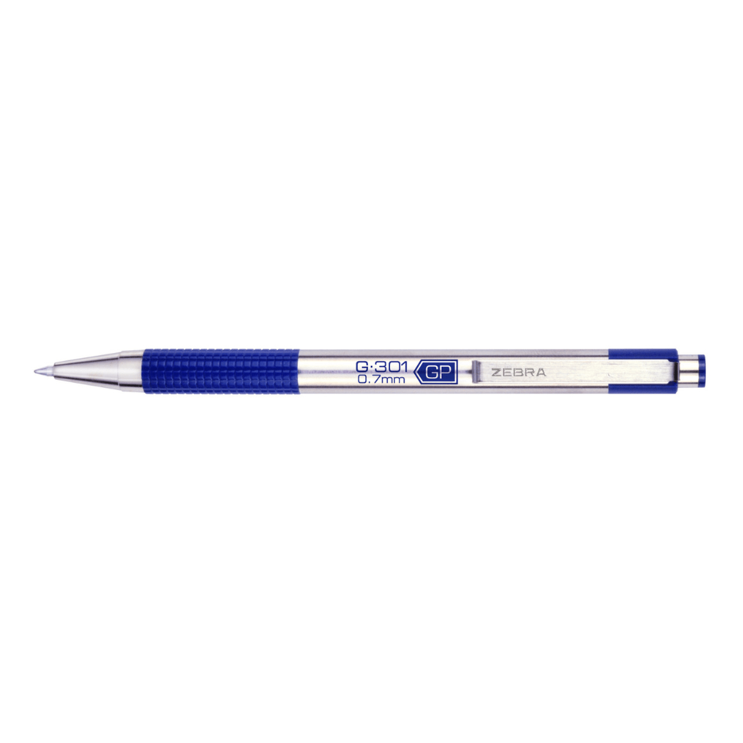 Gel Pen G301 - 0,7 - Blue - Zebra - Mängdrabatt! – Tidformera