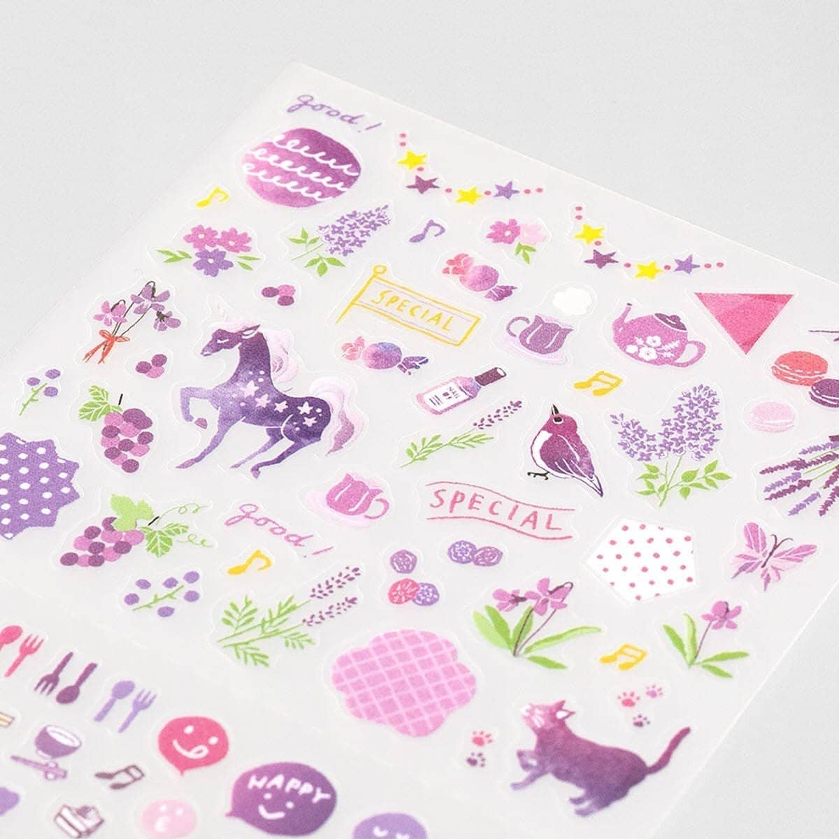 Midori Calendar Stickers Color Theme - Purple | Tidformera