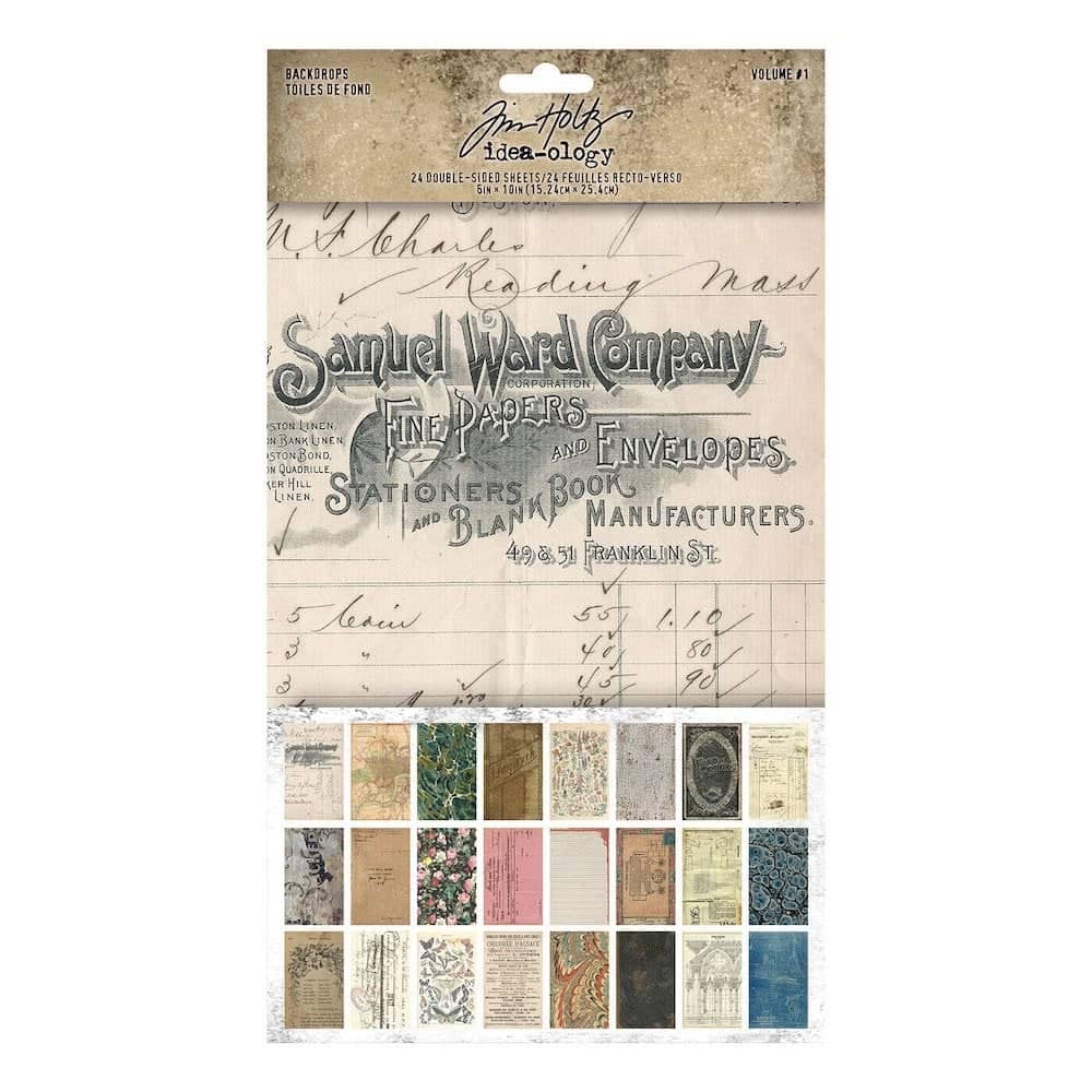 Scrapbooking paper Tim Holtz Backdrops Volume 1 – Tidformera