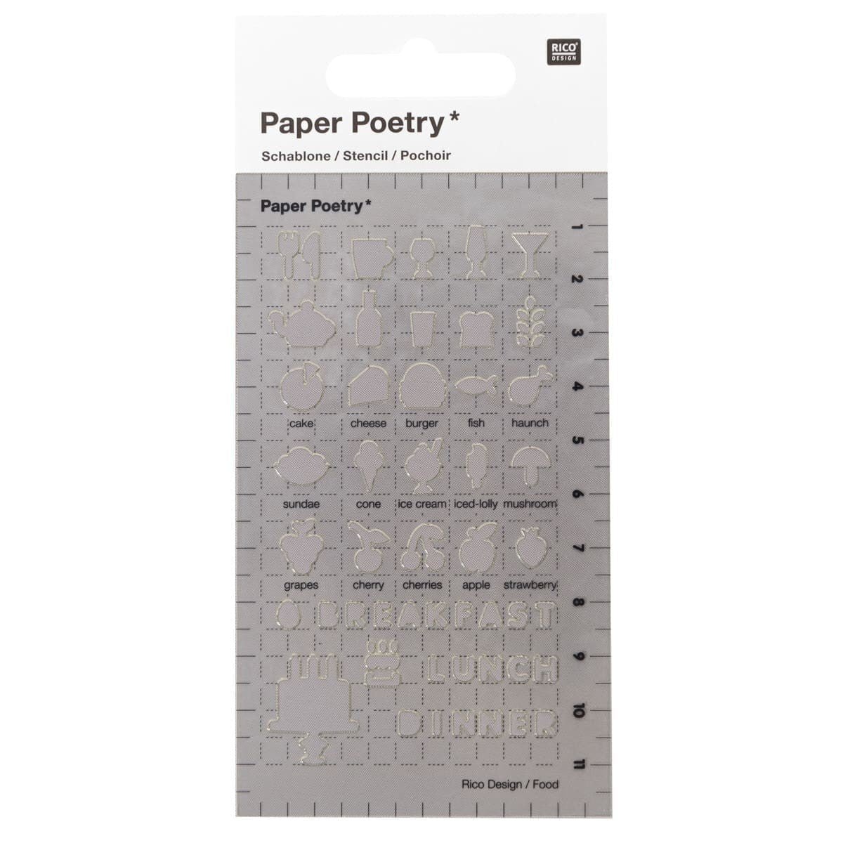 Stencil Paper Poetry Liten - Food - Snabb leverans! | Tidformera