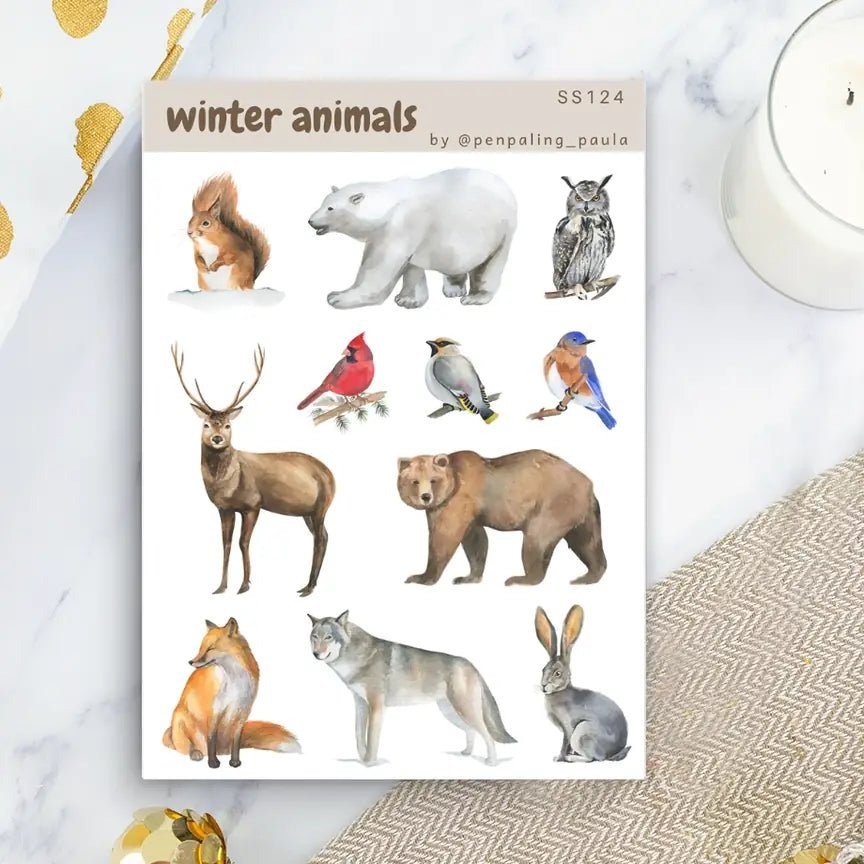 Stickers - Penpaling Paula - Winter Animals – Tidformera