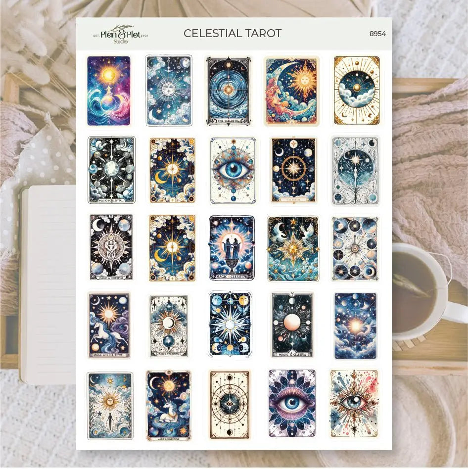 Stickers Plan & Plot Studio - Celestial tarot | Tidformera