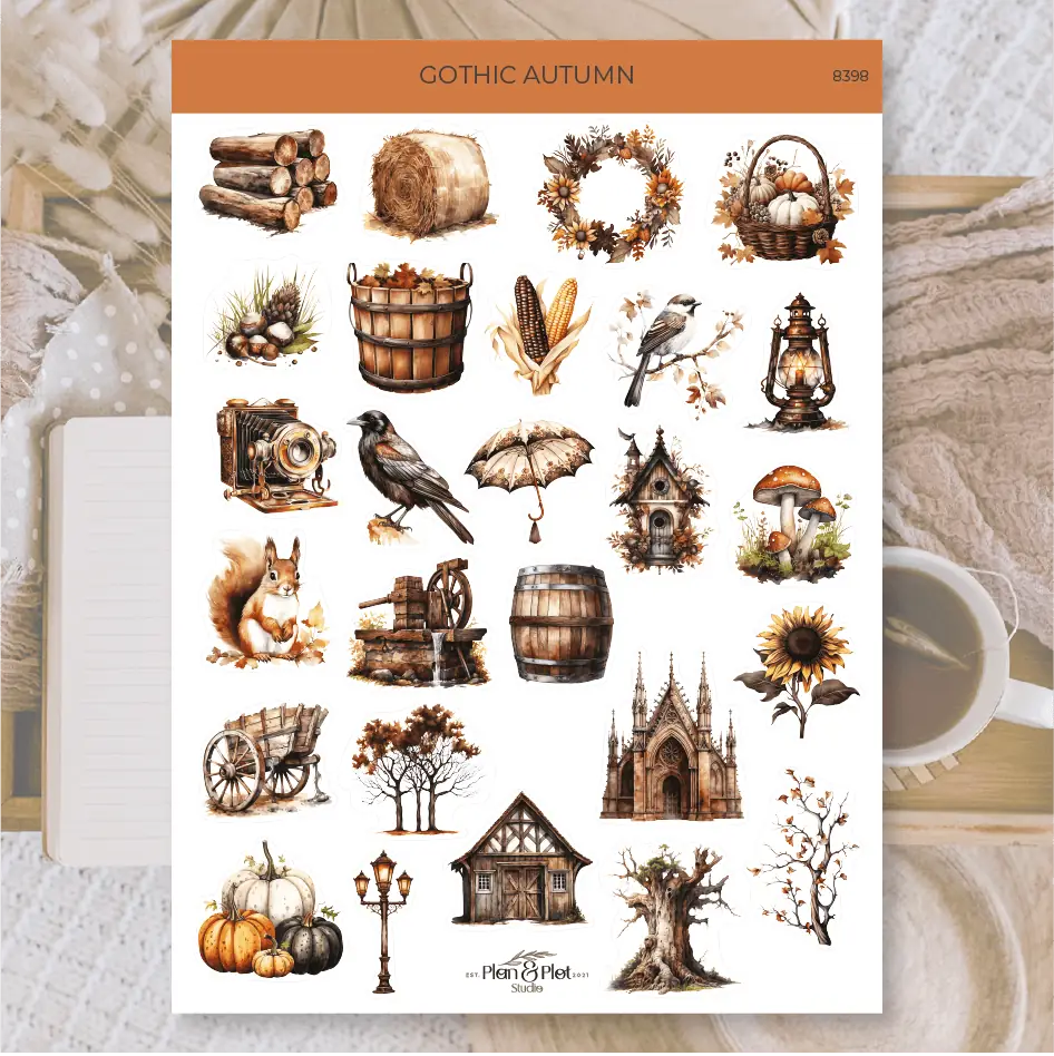 Stickers Plan & Plot Studio - Vinyl - Gothic autumn – Tidformera