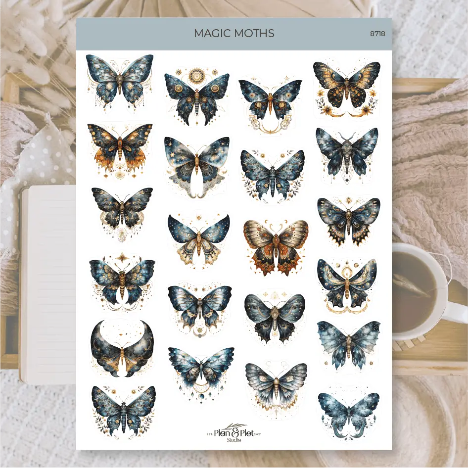 Stickers Vinyl - Magic moths - Plan & Plot Studio – Tidformera