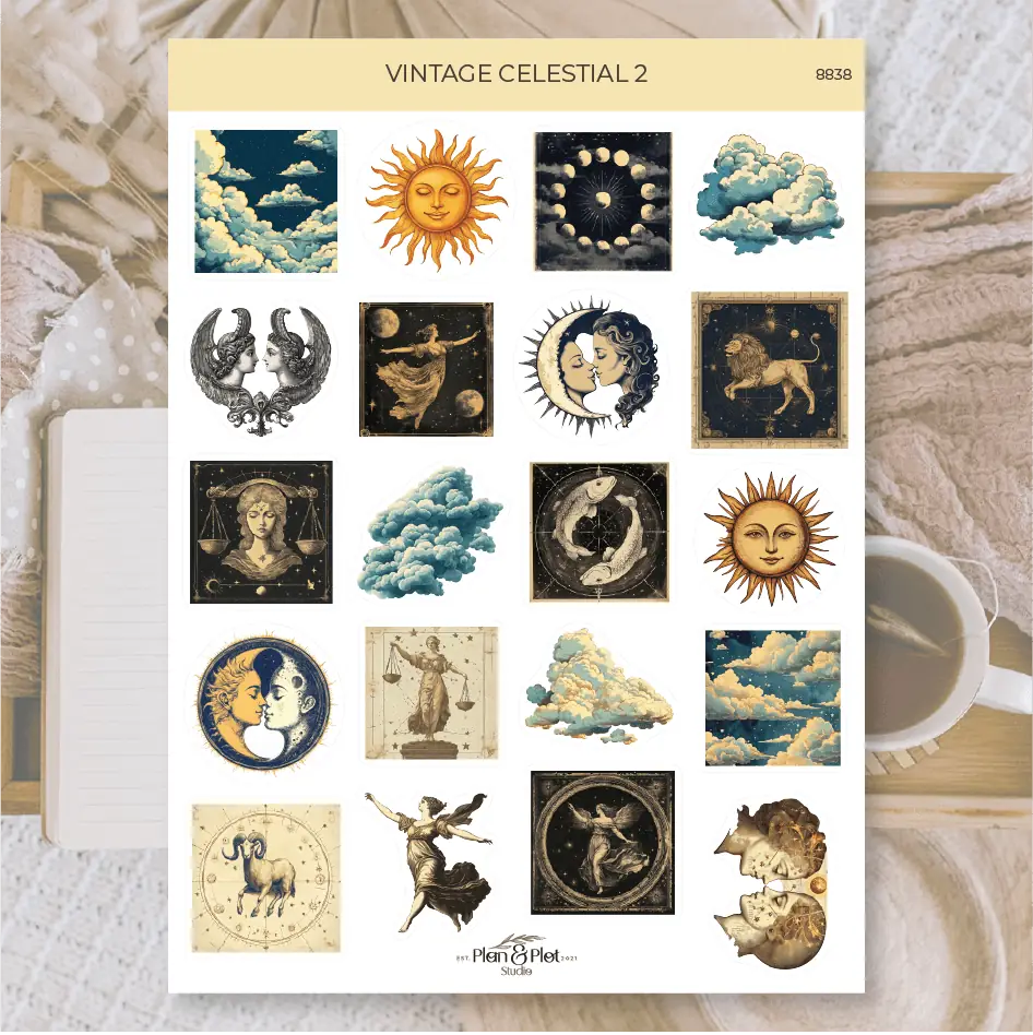 Stickers Plan & Plot Studio - Vinyl - Vintage celestial 2 - Plan & Plot ...