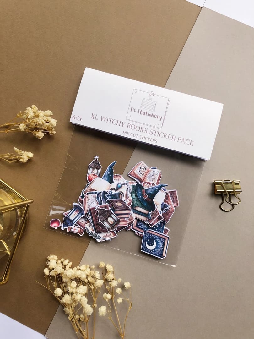 Stickers T's Stationery - XL Witchy Books | Tidformera