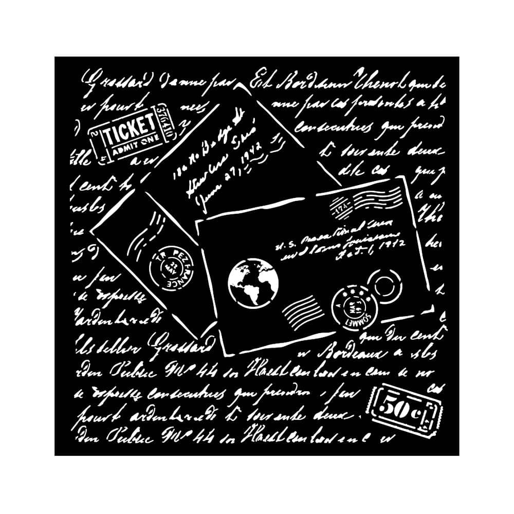 Thick Stencil 18 x 18 cm - Around the World - Letters – Tidformera