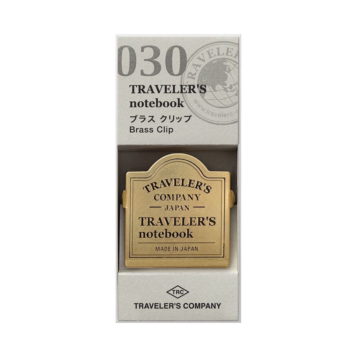TN Brass Clip 030. TRC Logo - Traveler's Company – Tidformera